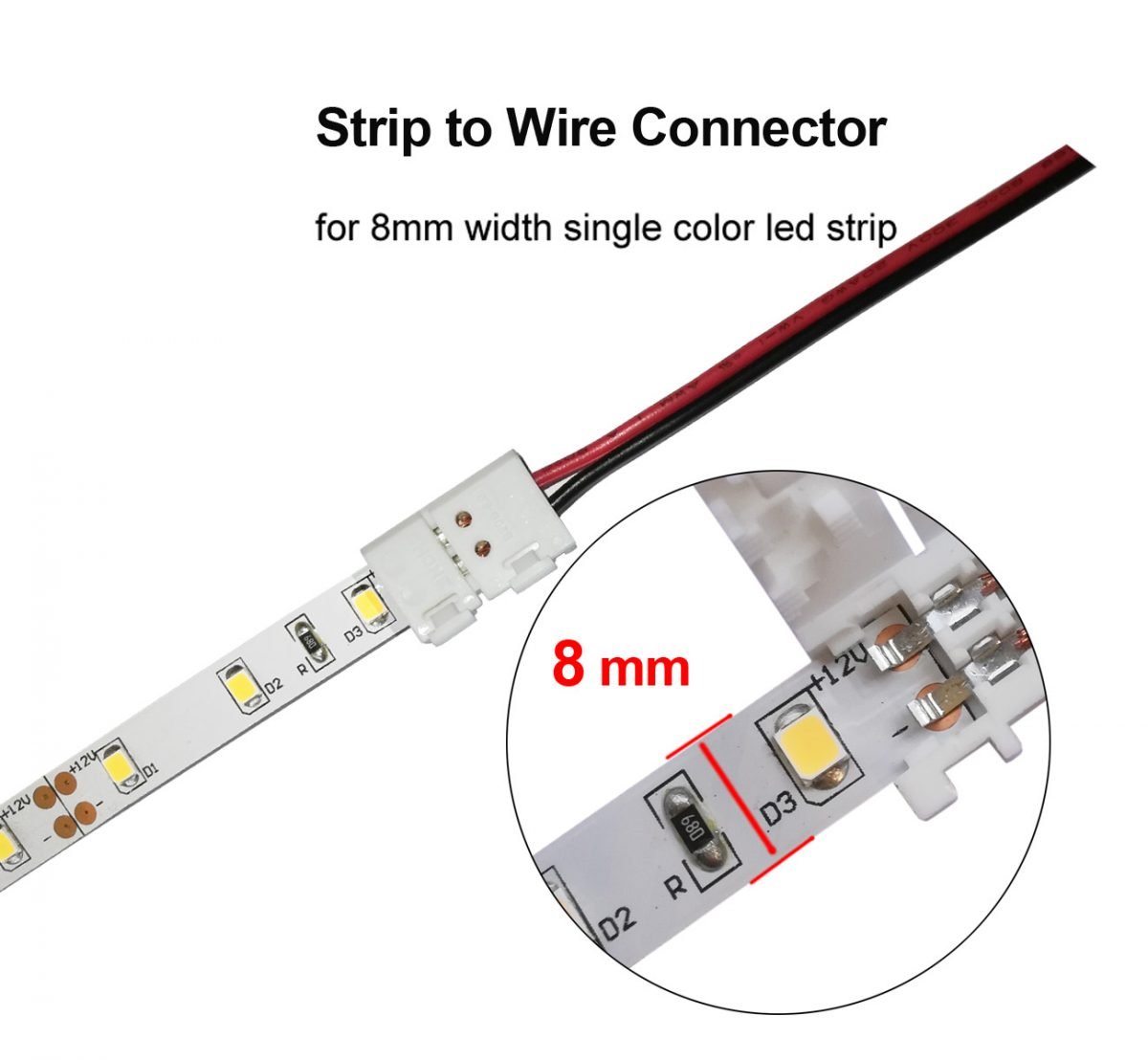 L Shape 4pin rgb led connectors solderless right angle corner connector